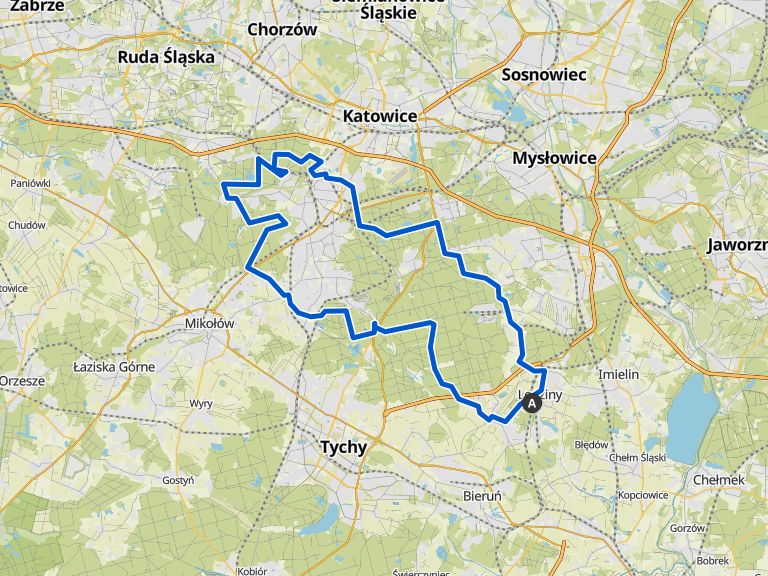 ‪Lędziny‬ → ‪Załęska Hałda-Brynow‬ | giro in bici | komoot